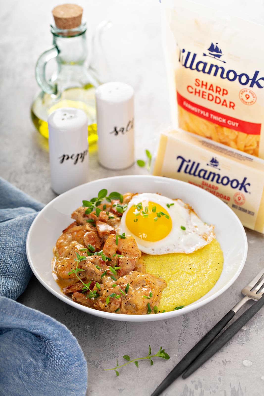 Shrimp and Barbecue Cheddar Grits Recipe | Eating With Erica